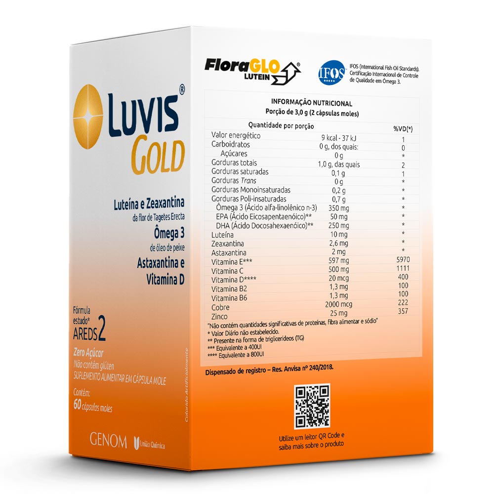 Suplemento Alimentar Luvis Gold 60 Cápsulas - Drogaria Sao Paulo