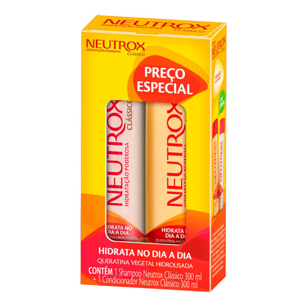 Kit Neutrox Clássico Shampoo 300ml + Condicionador 300ml - Drogaria Sao ...