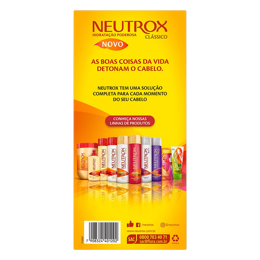 Kit Shampoo Neutrox Clássico 300ml + Condicionado 200ml - Drogaria Sao ...