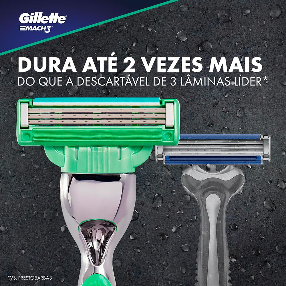 Carga Gillette Mach 3 Sensitive - 4 Unidades - Drogaria Sao Paulo