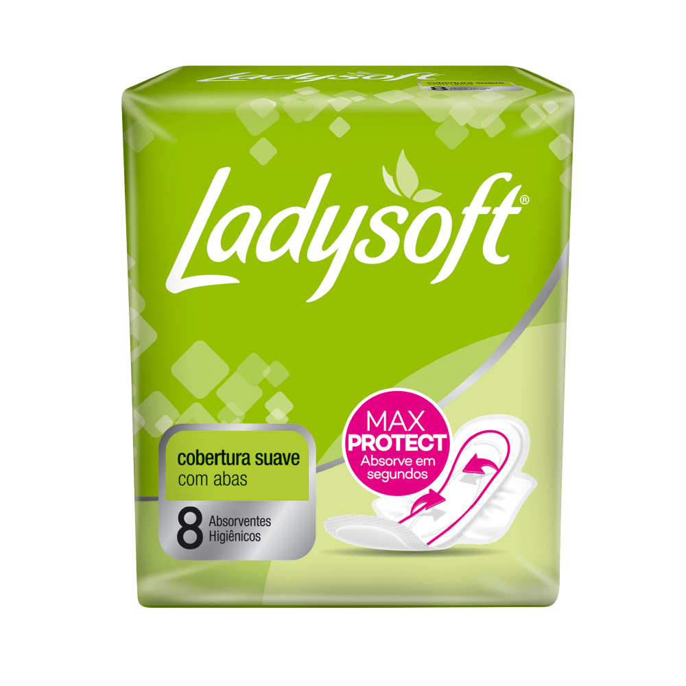 Absorvente Feminino Ladysoft Normal Suave Com Abas 8 Unidades - Drogaria Sao Paulo