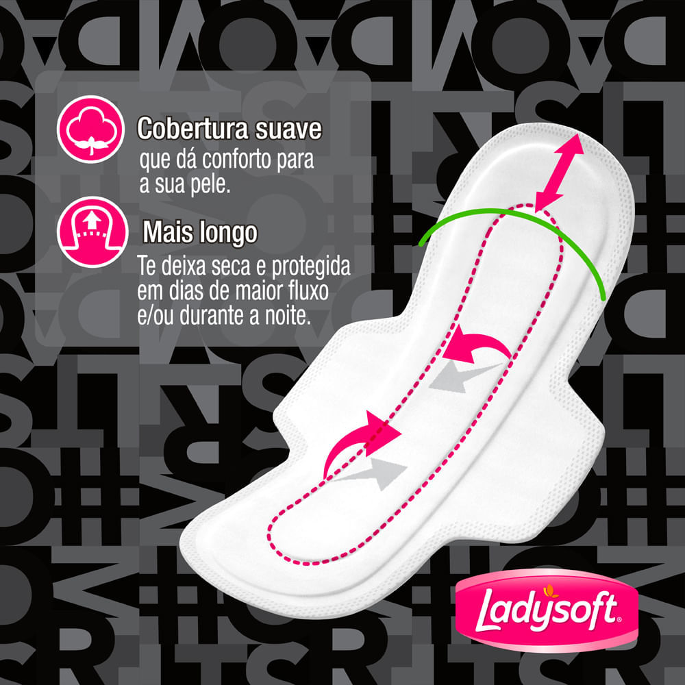 Absorvente Ladysoft Noturno Suave Com Abas 48 Unidades - Drogaria Sao Paulo