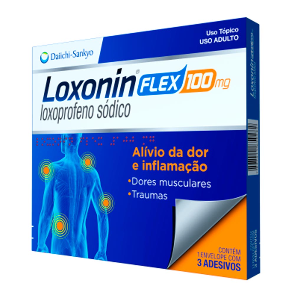 Loxonin Flex 100mg Daiichi-Sankyo 3 Adesivos Transdérmicos - Drogaria ...