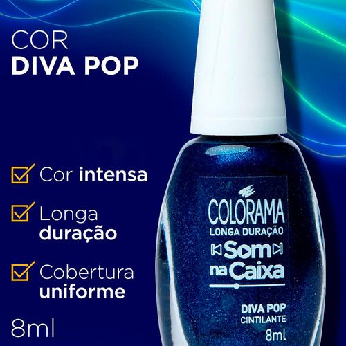 Esmalte Colorama Som na Caixa Diva Pop Cintilante 8ml - Drogaria Sao Paulo