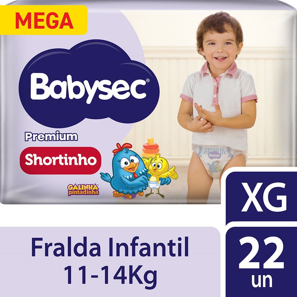 Fralda Babysec Shortinho Xg 22 Unidades - Drogaria Sao Paulo