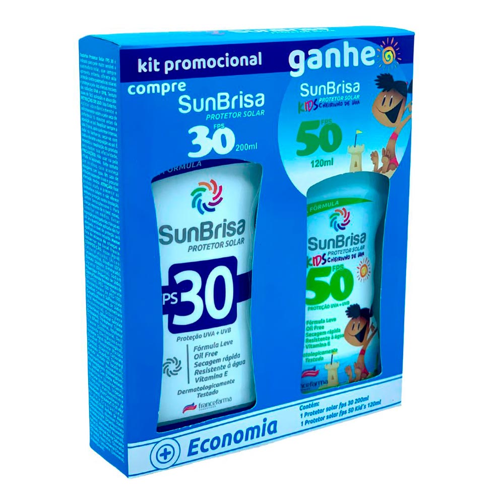 Kit Protetor Solar FPS30 200ml + Protetor Solar Kids FPS50 120ml ...
