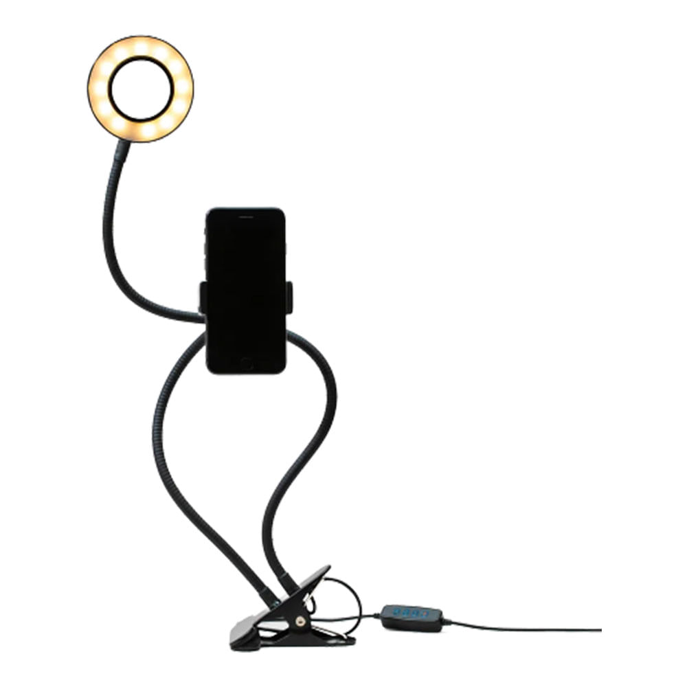 Anel de Luz Led com Suporte Flexível - Ring Light 10cm Océane ...
