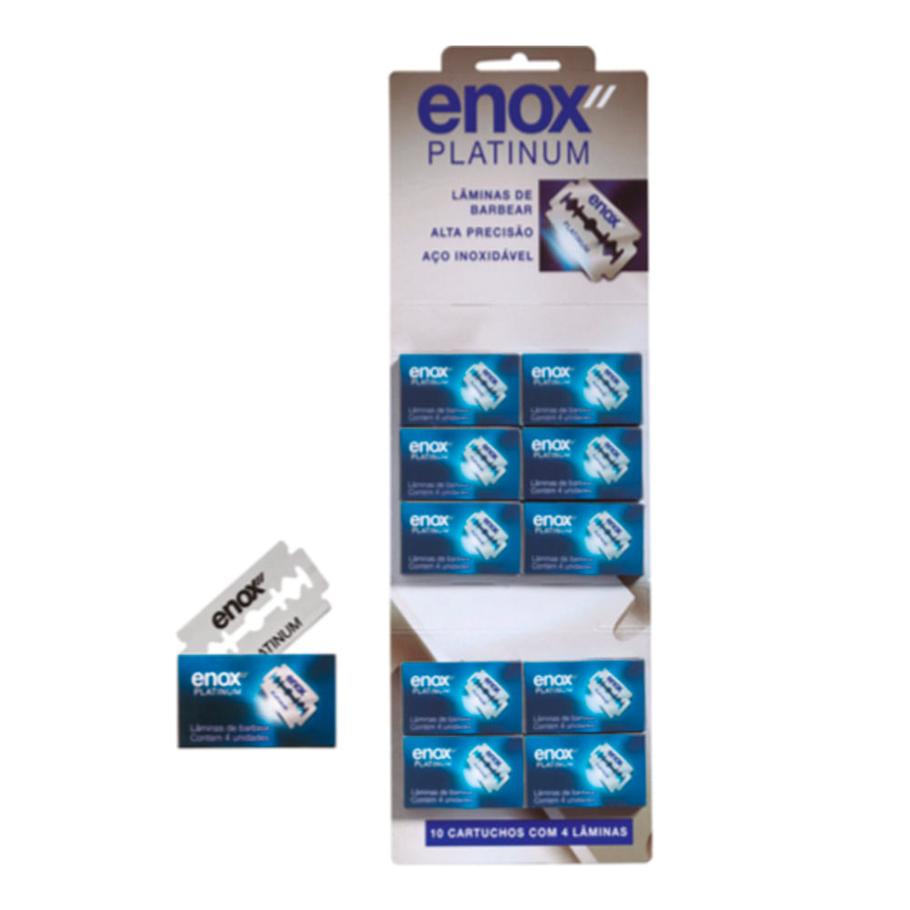 Lâmina de Barbear Enox Duplo Fio Platinum 4 Unidades - Drogaria Sao Paulo