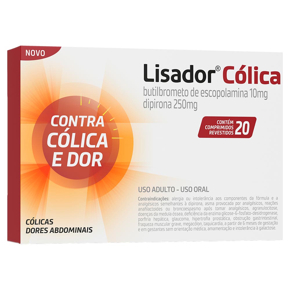 Lisador Cólica 20 Comprimidos Revestidos - Drogaria Sao Paulo
