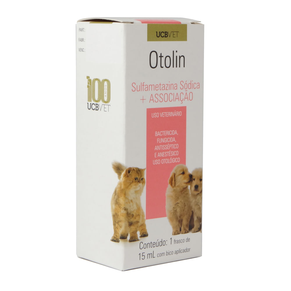 Kit Otolin UCBVET 15ml C/ 5 unidades - Drogaria Sao Paulo