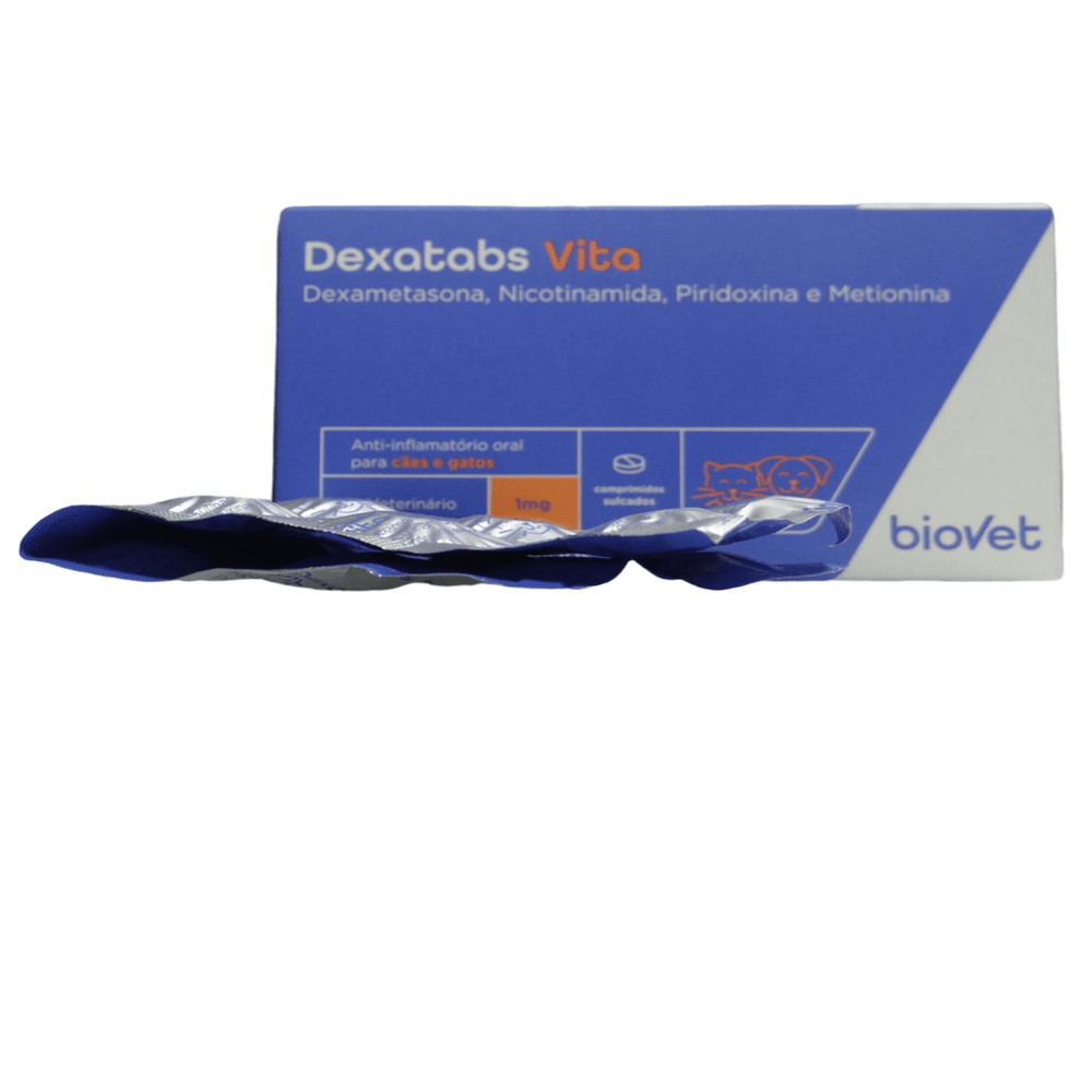 Dexatabs Vita para Cães e Gatos 1mg com 12 comprimidos - Biovet ...