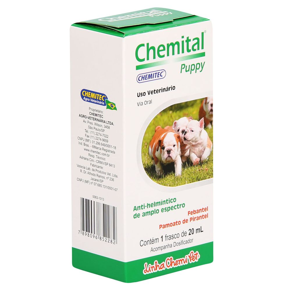 Vermífugo Chemital Puppy 20ml - Drogaria Sao Paulo