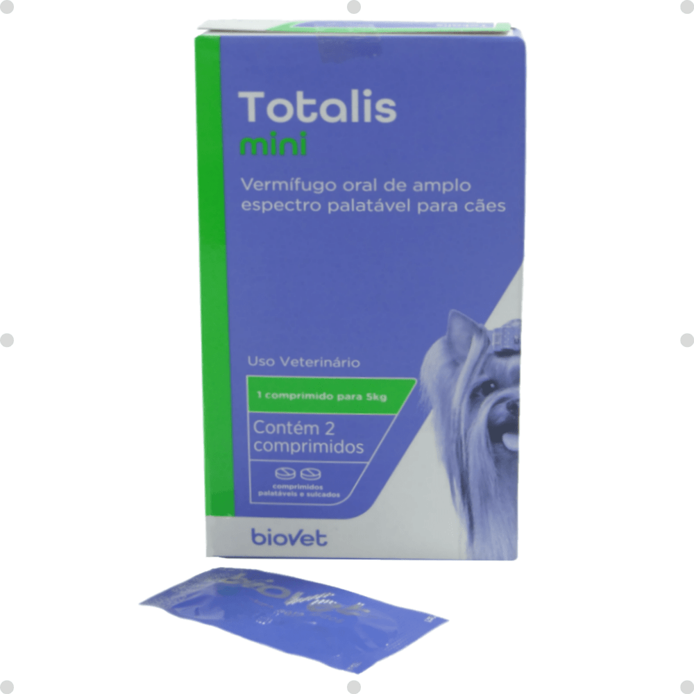 Vermífugo Totalis Mini para Cães 330mg C/ 2 comprimidos - Biovet ...