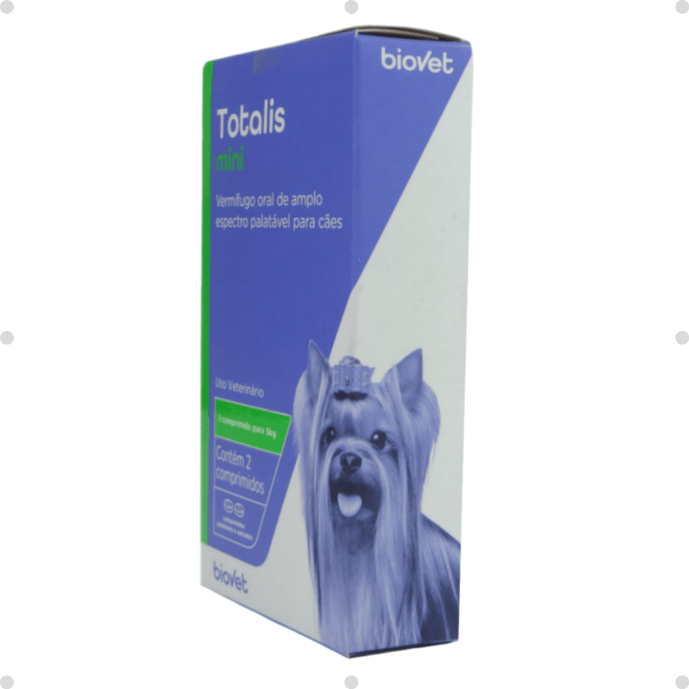 Vermífugo Totalis Mini para Cães 330mg C/ 2 comprimidos - Biovet ...