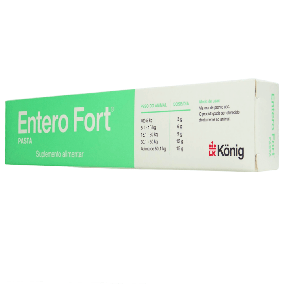 Suplemento Alimentar Entero Fort Pasta König 15g p/ Cães e Gatos ...