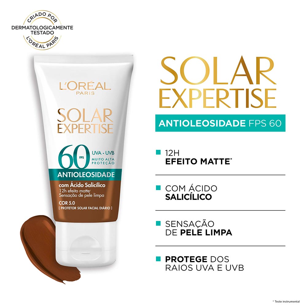 Protetor Solar Facial L'Oréal Paris Solar Expertise Antioleosidade FPS ...