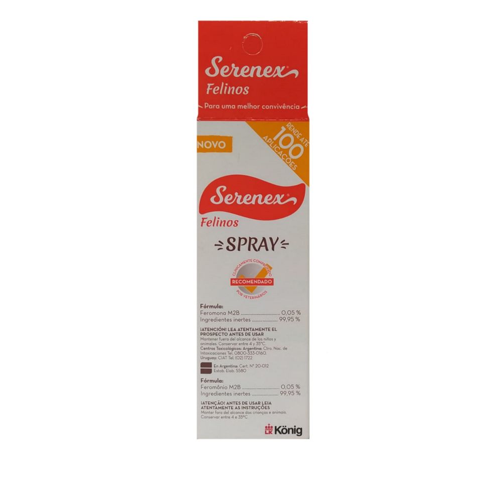 Serenex Spray 70ml P/ Gatos - Konig - Drogaria Sao Paulo