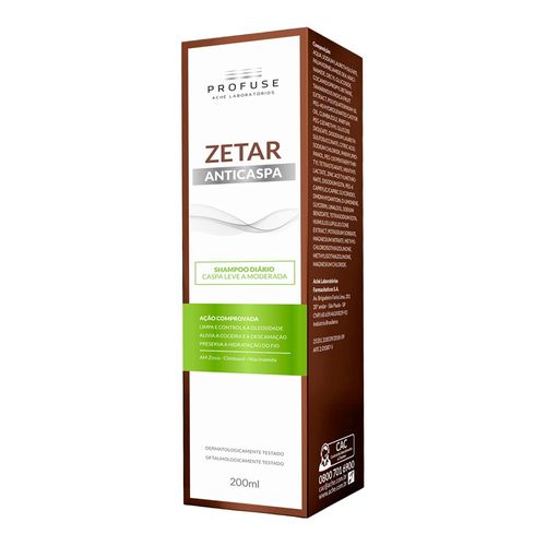 Shampoo Anticaspa Profuse Zetar 200ml - Drogaria Sao Paulo