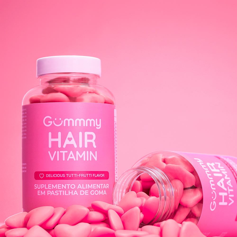 Suplemento Alimentar Gummy Hair Vitamin Sabor Tutti-Frutti 60 Gomas ...
