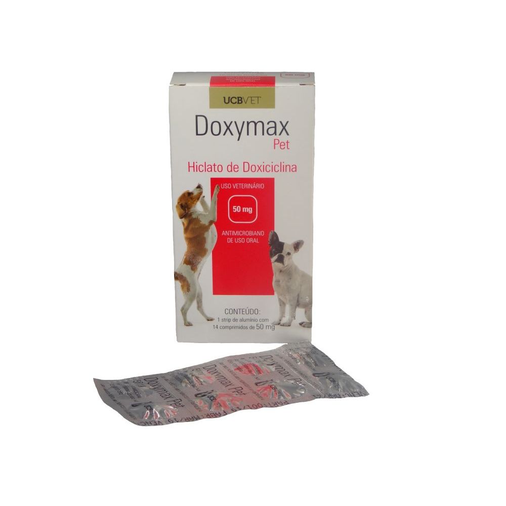 Antimicrobiano Doxymax Pet 50mg C/14 comprimidos UCBVET - Drogaria Sao ...