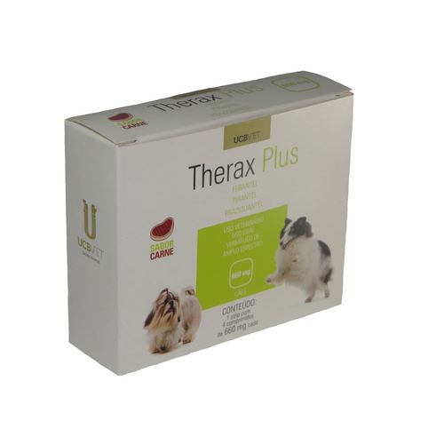 Vermífugo Therax Plus 660mg C/4 comp. UCBVET - Drogaria Sao Paulo
