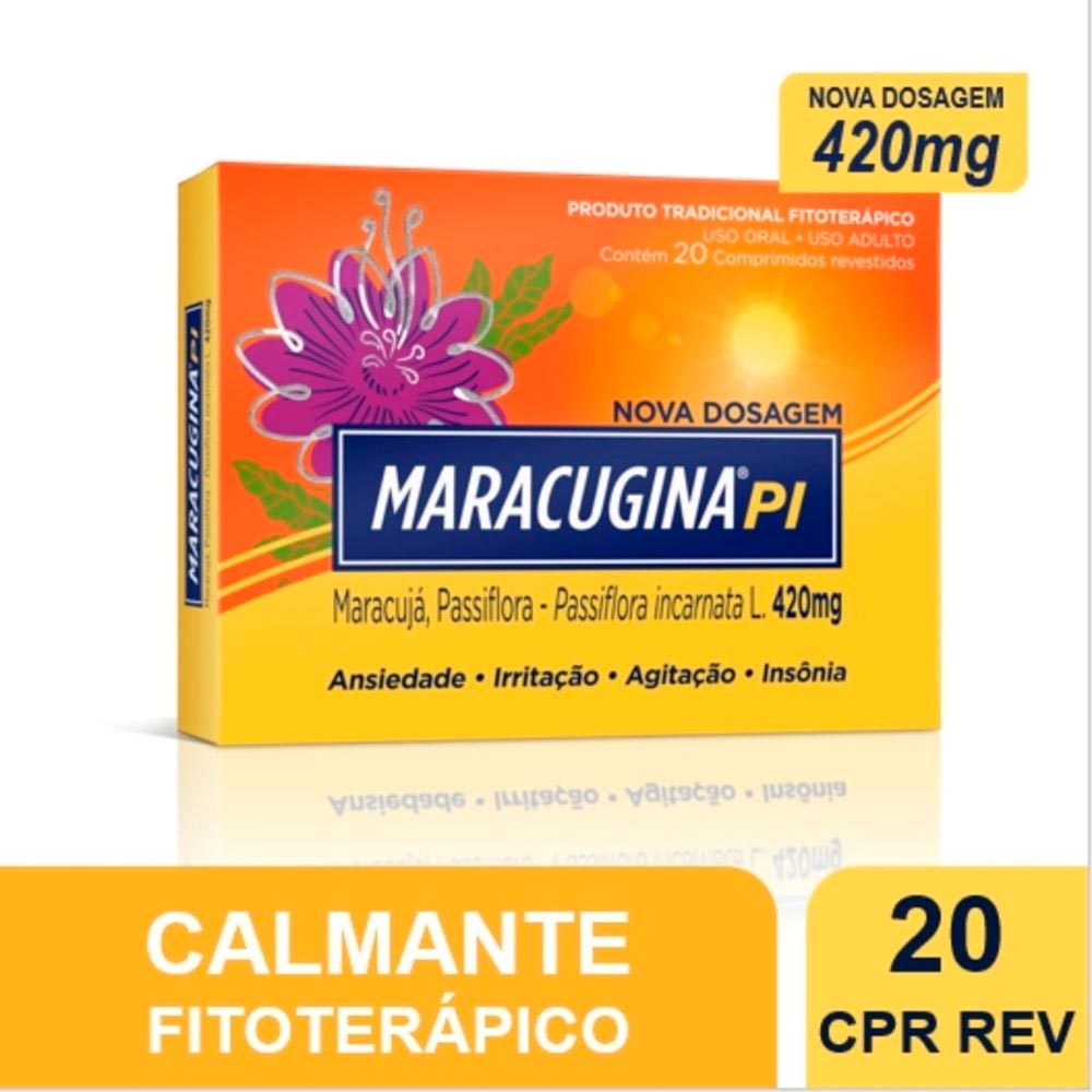 Calmante Fitoterápico Maracugina Pi 420mg 20 Comprimidos - Drogaria Sao ...