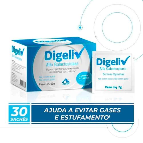 Digeliv 30 Sachês com 2g cada Apsen - Drogaria Sao Paulo