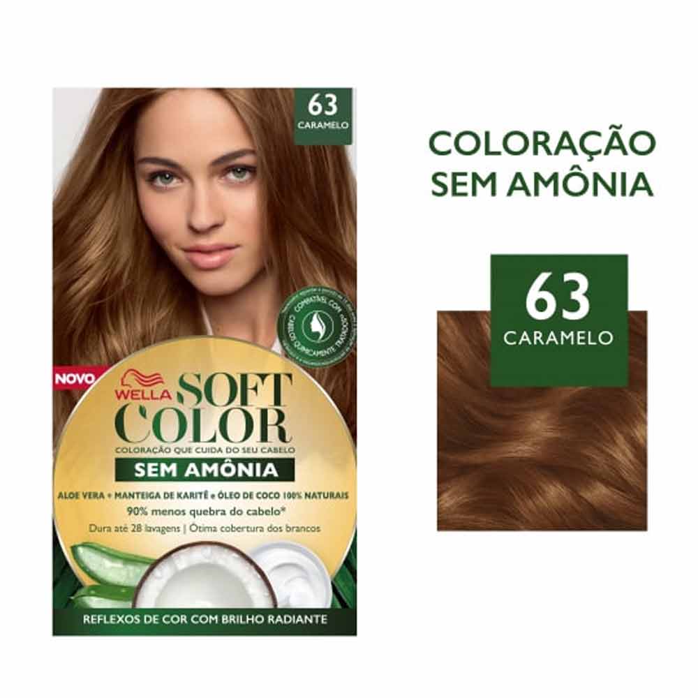 Kit Tonalizante Soft Color Caramelo - 63 - Drogaria Sao Paulo
