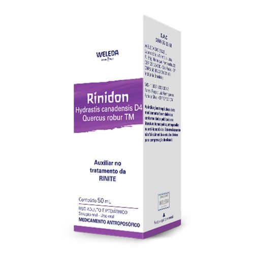 Rinidon 500mg/g + 500mg/g Weleda 1 Frasco com 50mL de Solução ...