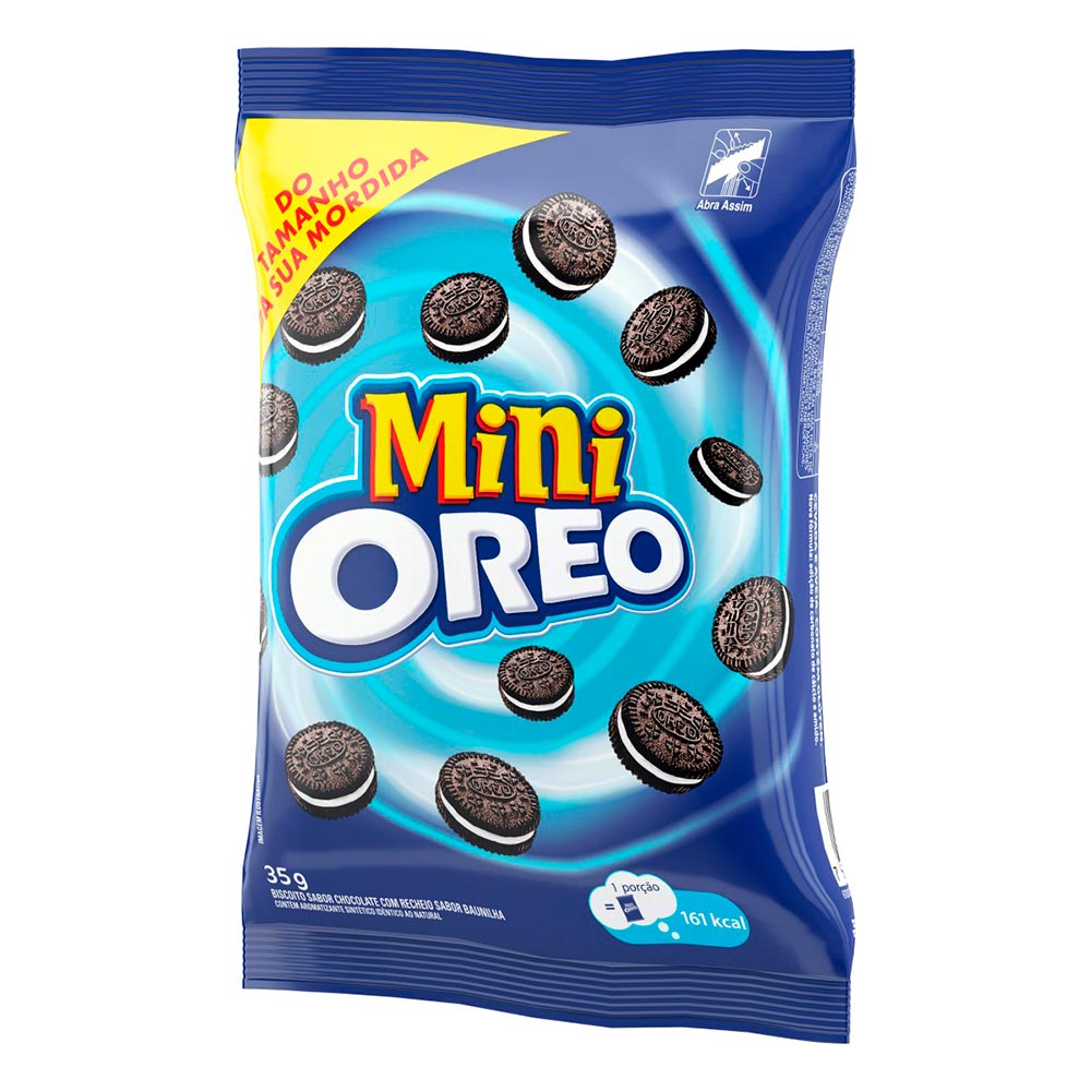 Minibiscoito Oreo Chocolate com Recheio de Baunilha 35g - Drogaria Sao ...