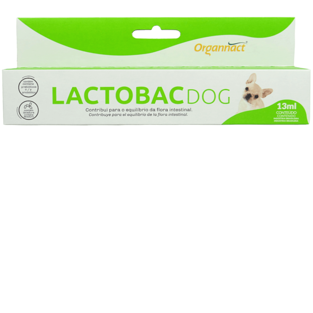 Lactobac Dog 13ml Suplemento Com Probiótico e Prebiótico Para Cães ...