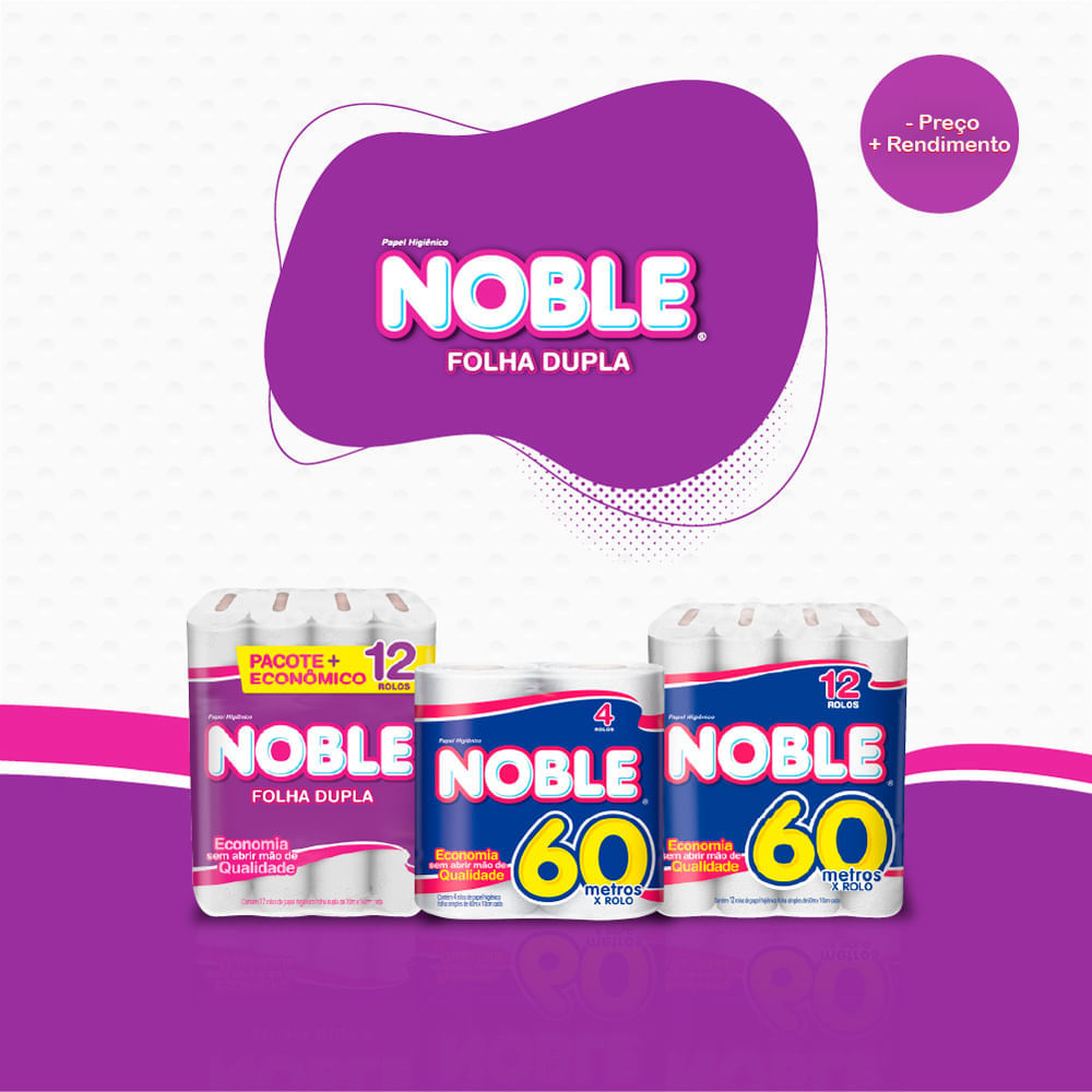 Papel Higiênico Folha Dupla Noble 12 Rolos - Drogaria Sao Paulo