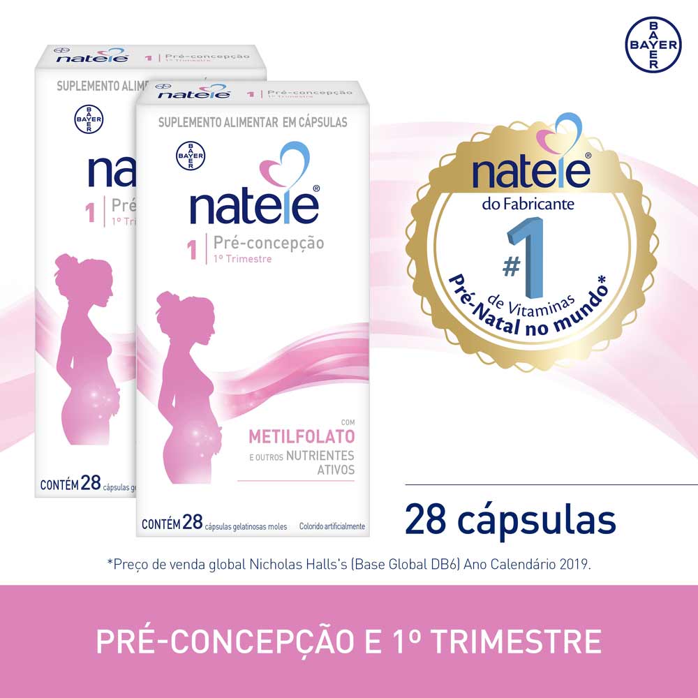 Natele Pré-Concepção Bayer 56 Cápsulas Gelatinosas Moles - Drogaria Sao ...