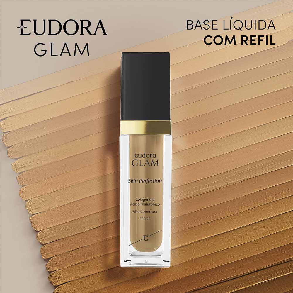 Base Líquida Eudora Glam Skin Perfection Cor 50 30ml - Drogaria Sao Paulo