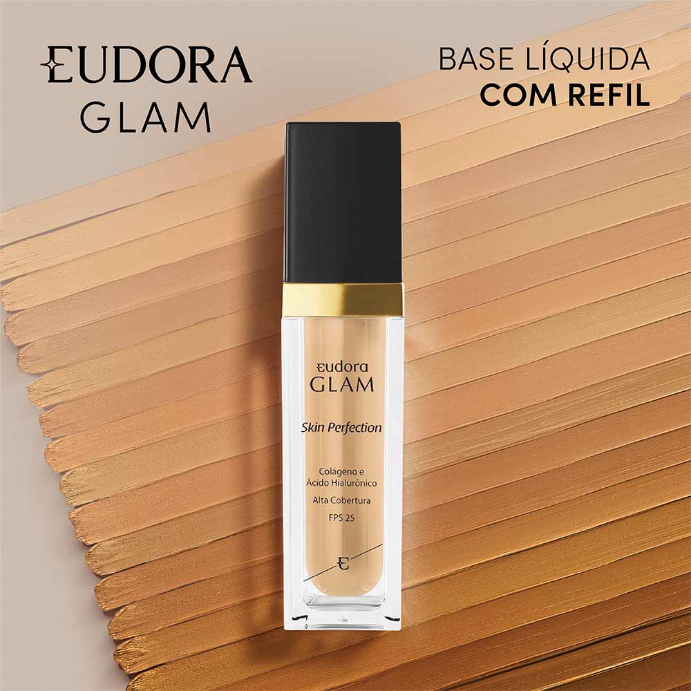 Base Líquida Eudora Glam Skin Perction Cor 10 30ml - Drogaria Sao Paulo