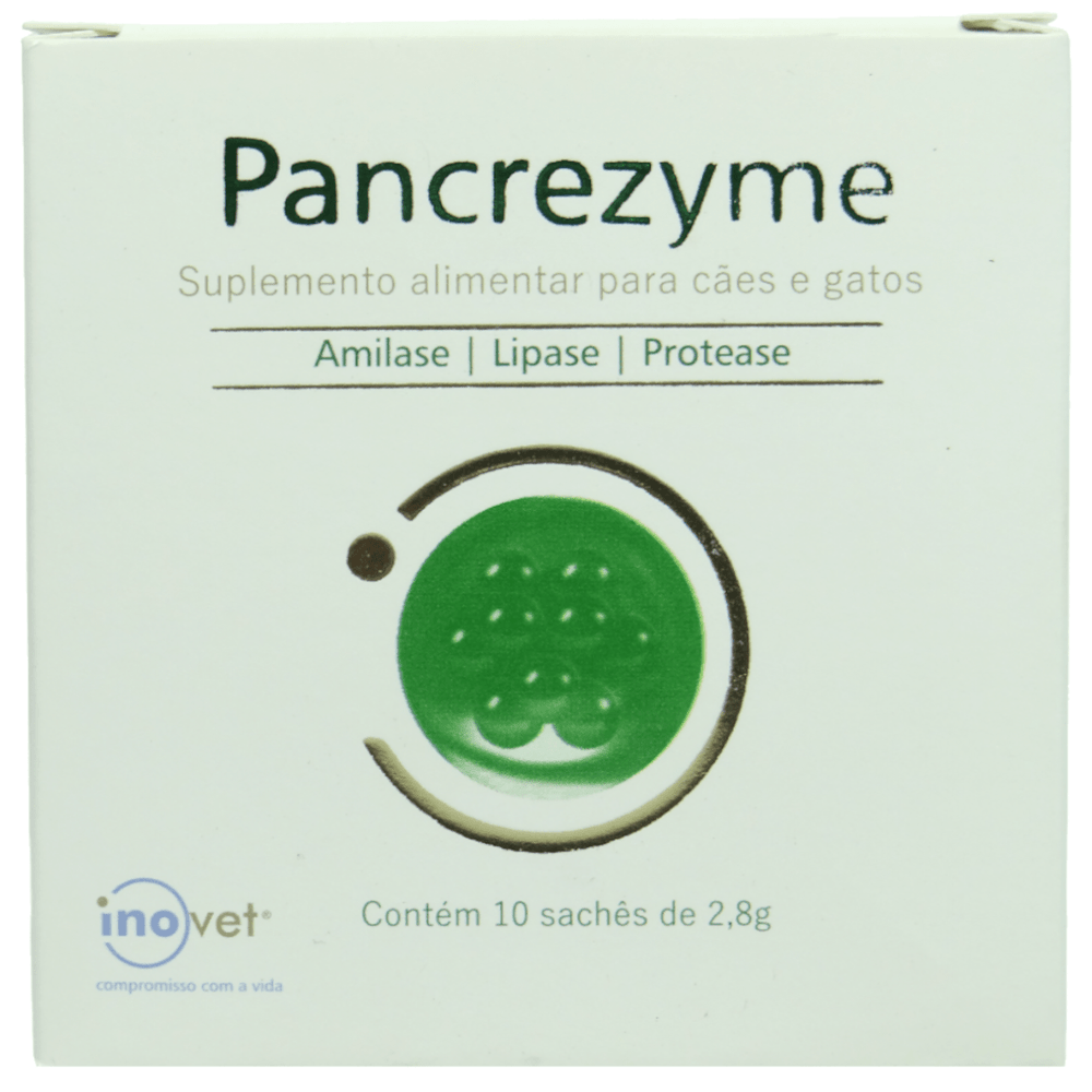 Pancrezyme Suplemento Para Cães e Gatos 2,8g C/ 10 Sachê Kit Com 6 ...