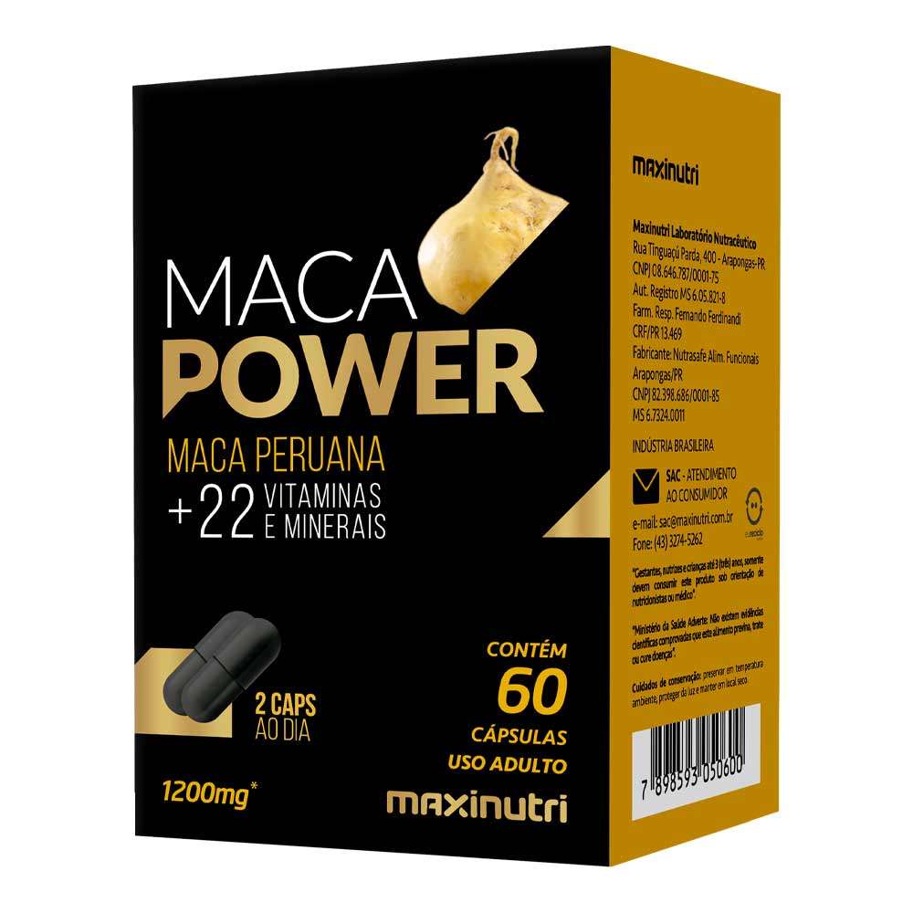 Maca Peruana Power Maxinutri 60 Cápsulas - Drogaria Sao Paulo