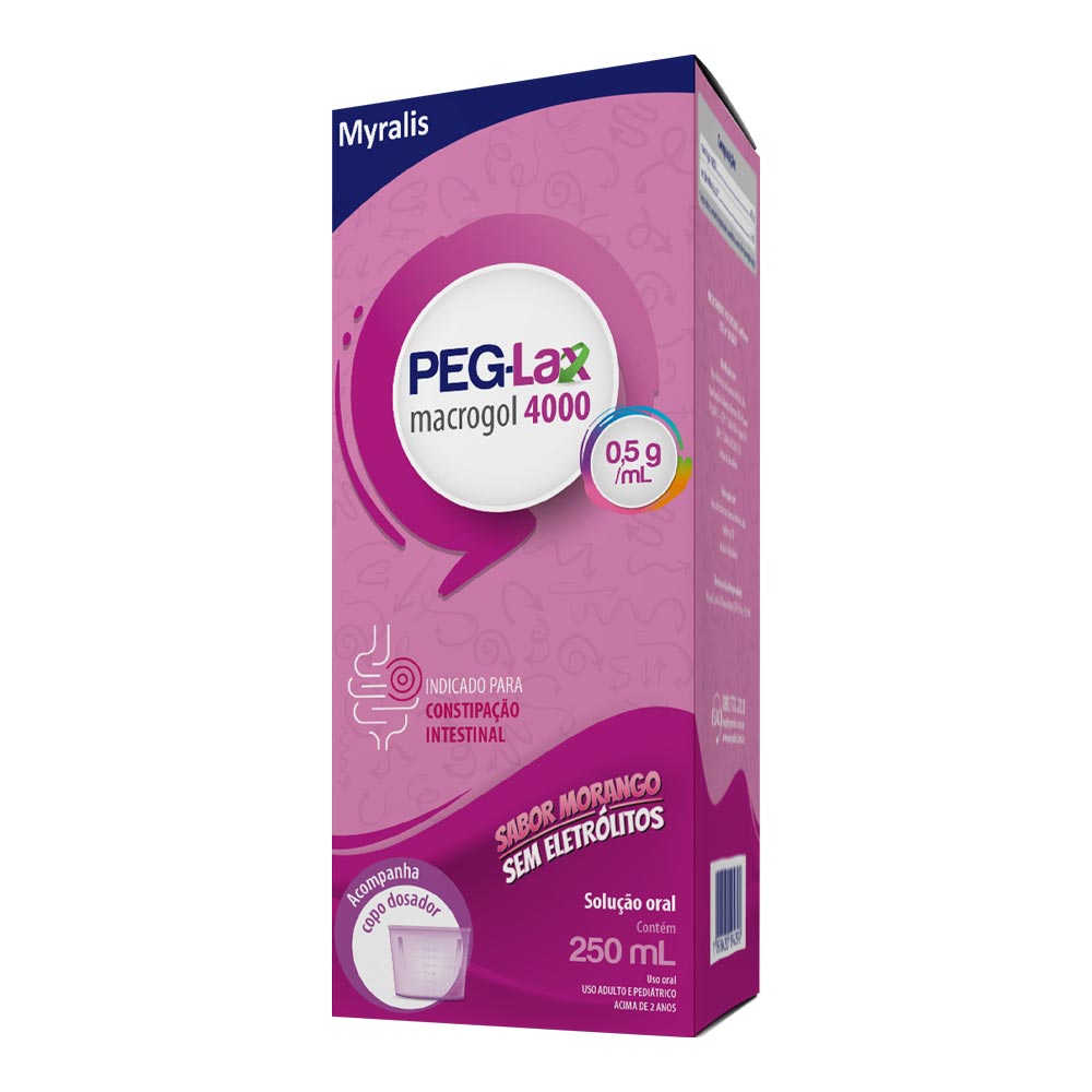 Peg-Lax Morango 0,5g/ml 250ml Solução Oral + Copo Dosador - Drogaria ...
