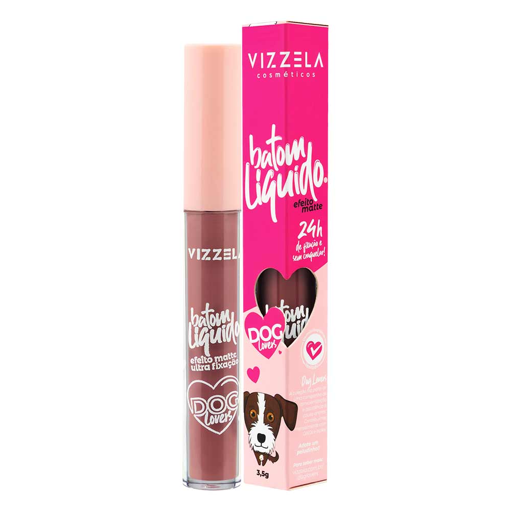 Batom Líquido Vizzela Matte Vira-Lata Dog Lovers 3,5g - Drogaria Sao Paulo