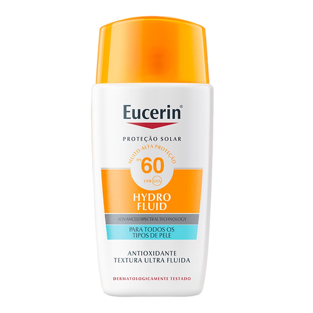Fluido Facial Eucerin Sun FPS60 Hydro Fluid Ultra Leve 50ml - Drogaria ...