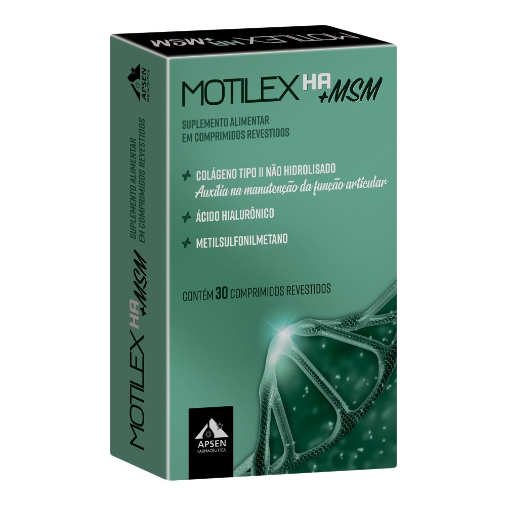 Suplemento Alimentar Motilex Ha+Msm Apsen 30 Comprimidos Revestidos ...