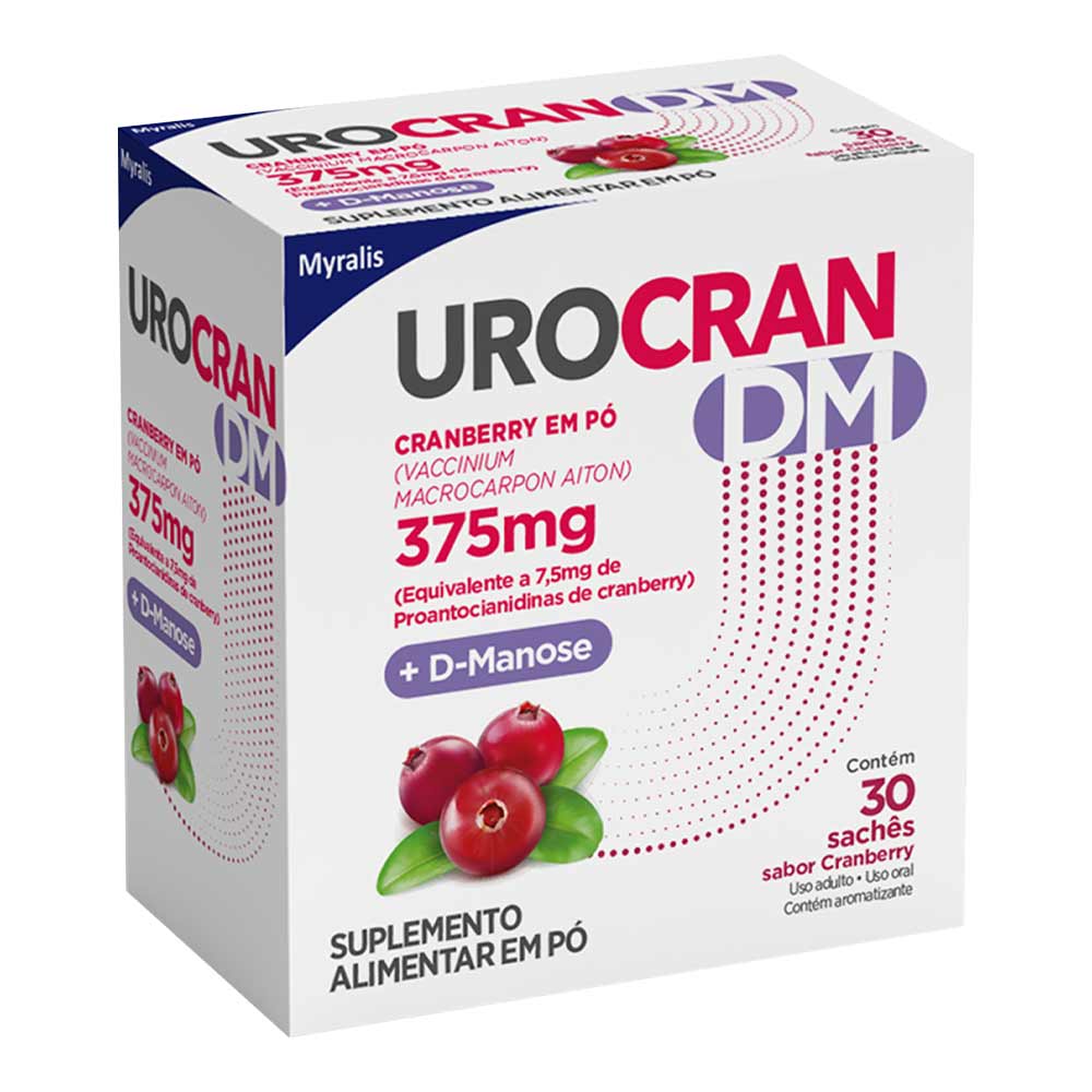 Suplemento Alimentar Urocran Dm Cranberry Myralis Pharma 30 Sachês ...