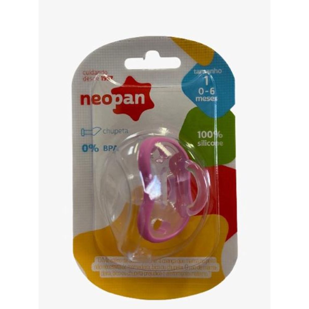 Chupeta Neopan N.1 Rosa 100% Silicone Ref.4052 - Drogaria Sao Paulo