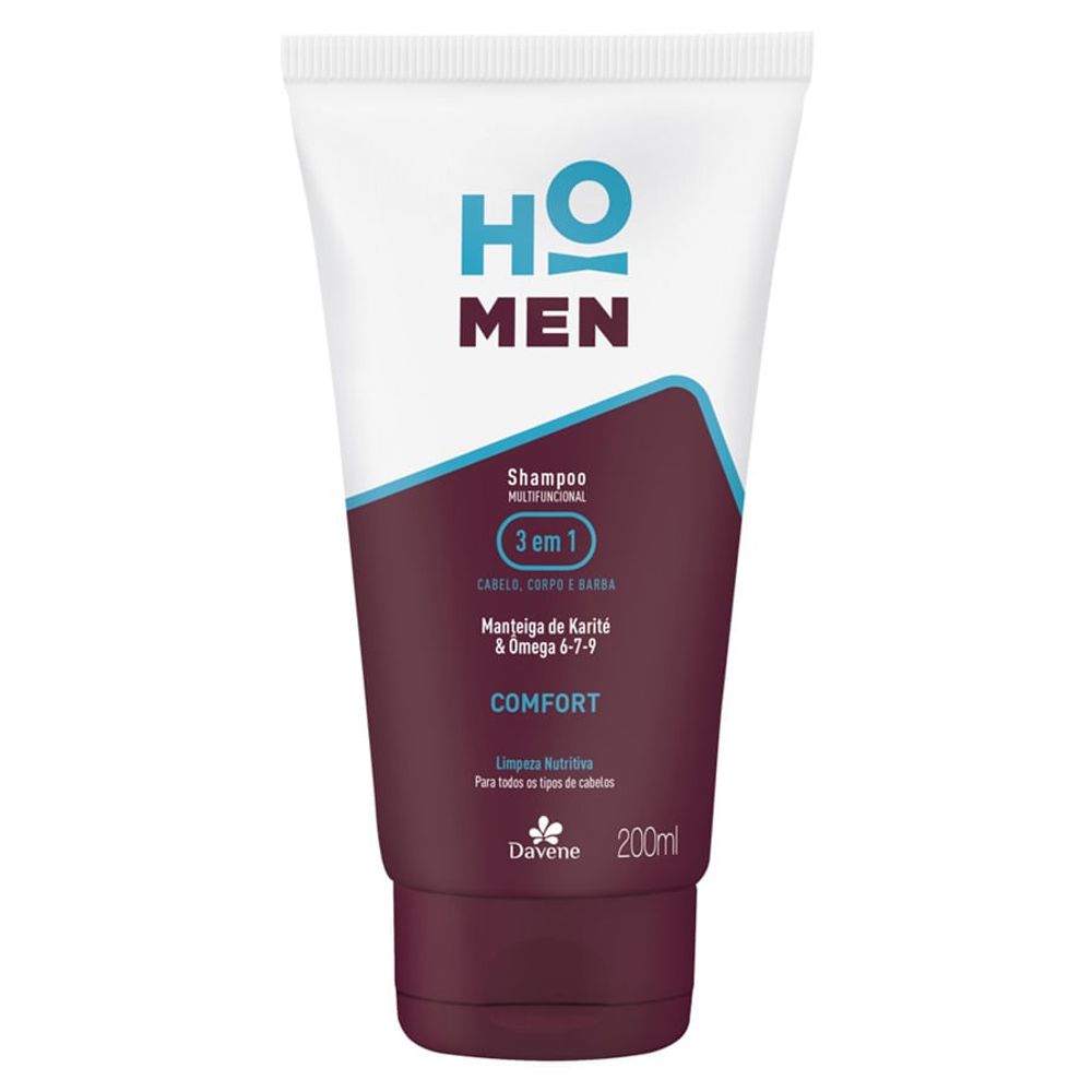 Shampoo Multifuncional 3 em 1 Comfort Ho Men 200ml - Davene - Drogaria ...