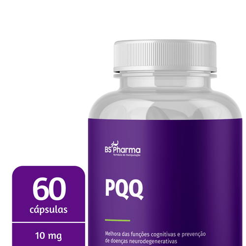 PQQ 10mg Pirroloquinolina Quinona 60 Cápsulas BS Pharma - Drogaria Sao Paulo