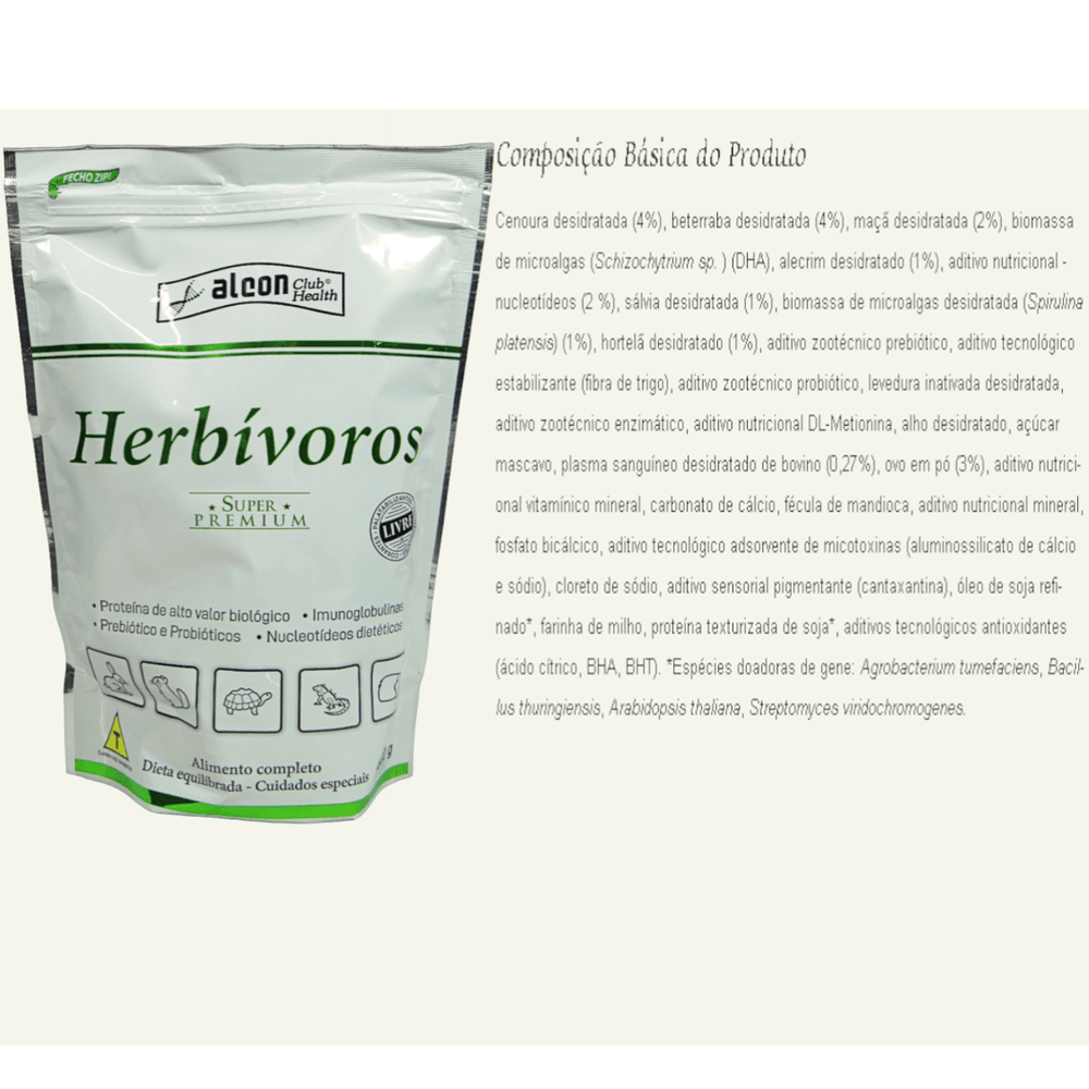 Alcon Club Health Herbívoros 500g Super Premium Kit Com 3 unidades ...