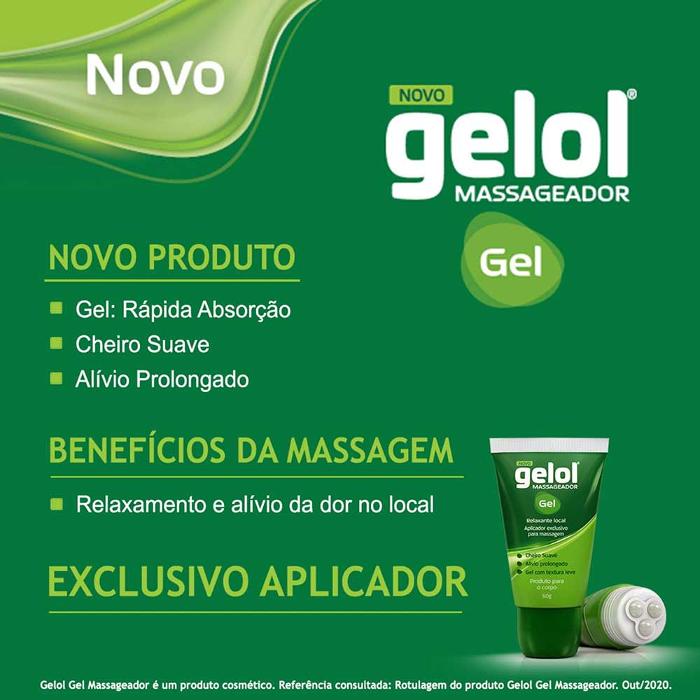 Analgésico Gel Massageador Gelol 60g Drogaria Sao Paulo