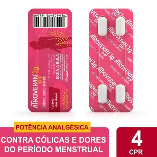 Atroveran Dip 1g 4 Comprimidos - Drogaria Sao Paulo