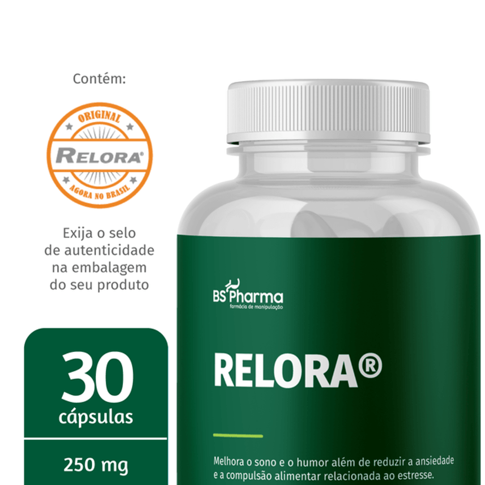 Relora Ansiolítico Natural 250 mg 30 Cápsulas BS Pharma - Drogaria Sao Paulo