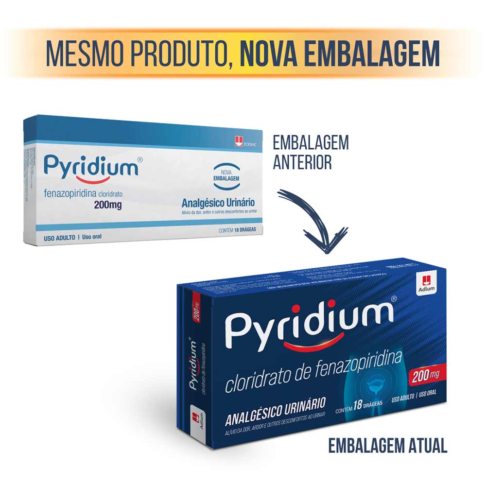 Pyridium 200mg Zodiac - 18 Drágeas - Drogaria Sao Paulo